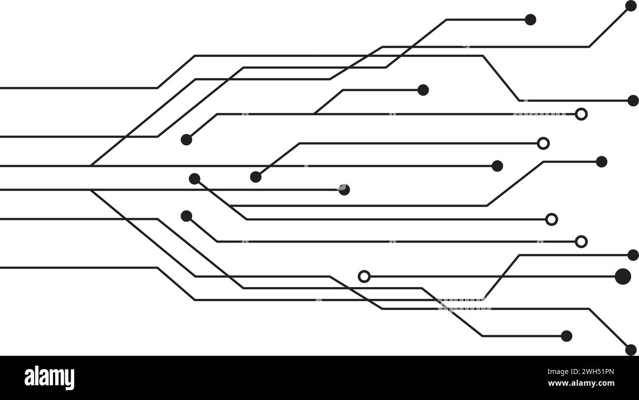 Digital circuit background Black and White Stock Photos & Images - Alamy