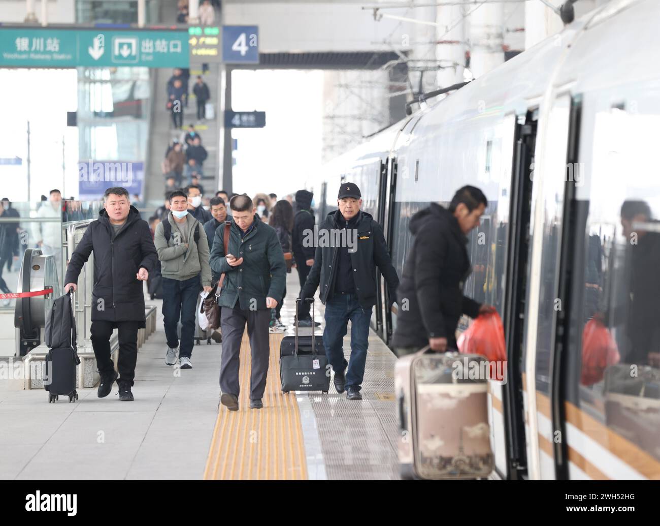 **CHINESE MAINLAND, HONG KONG, MACAU AND TAIWAN OUT** Yichuan railway ...
