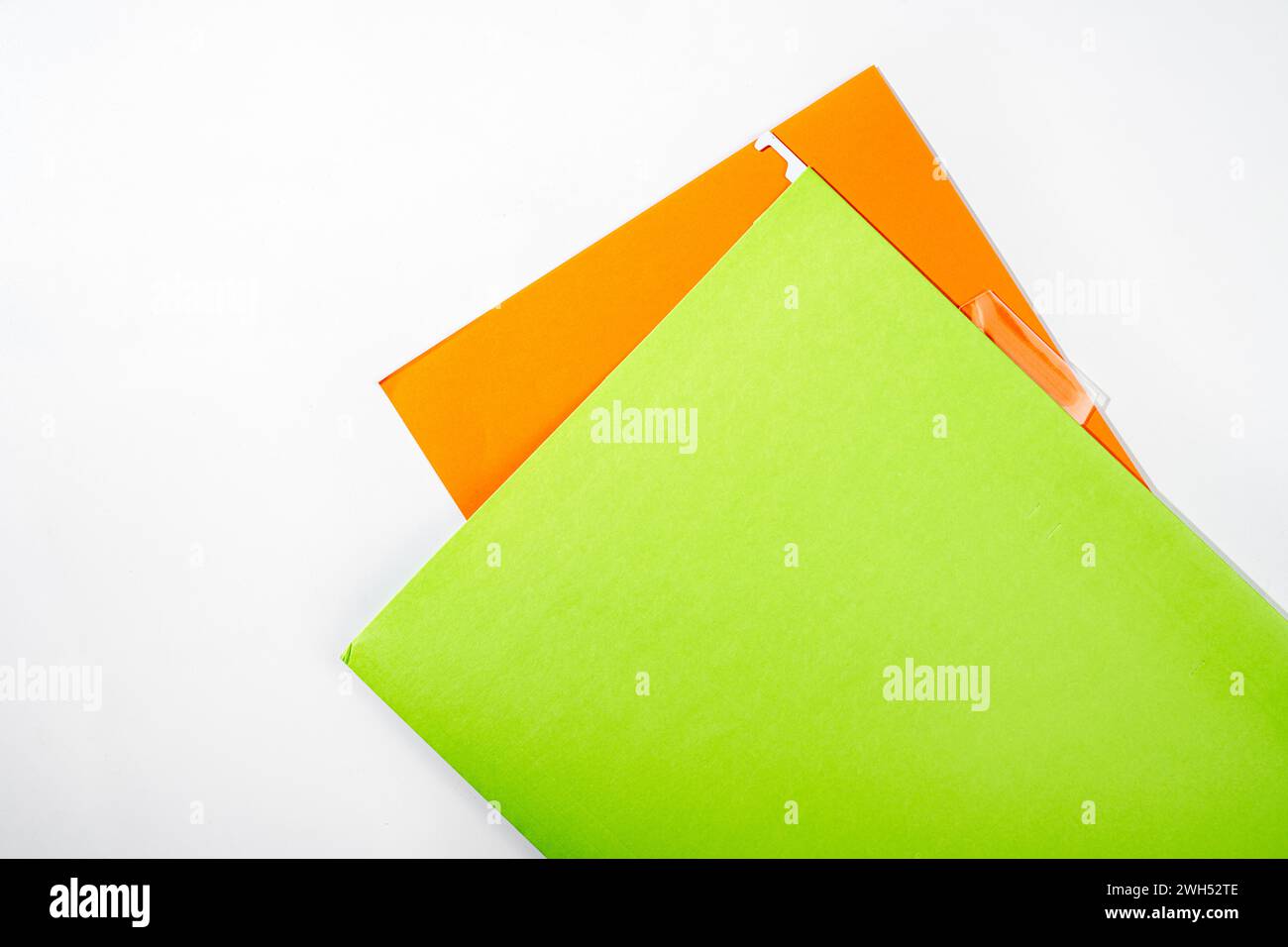 Stack of colorful document files isolated over a white background Stock ...