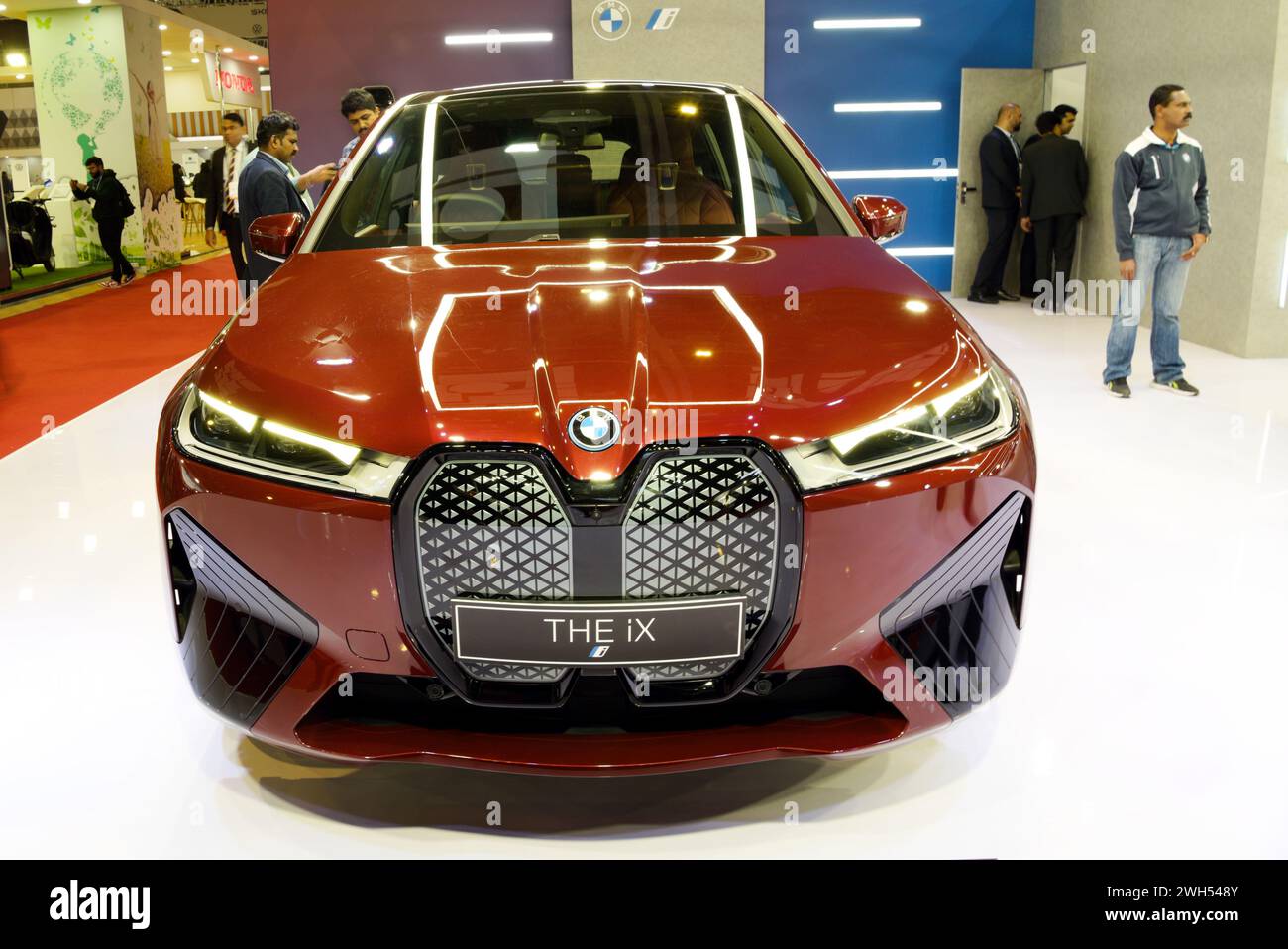 New Delhi - February 1, 2024: BMW iX car is on display at Bharat ...