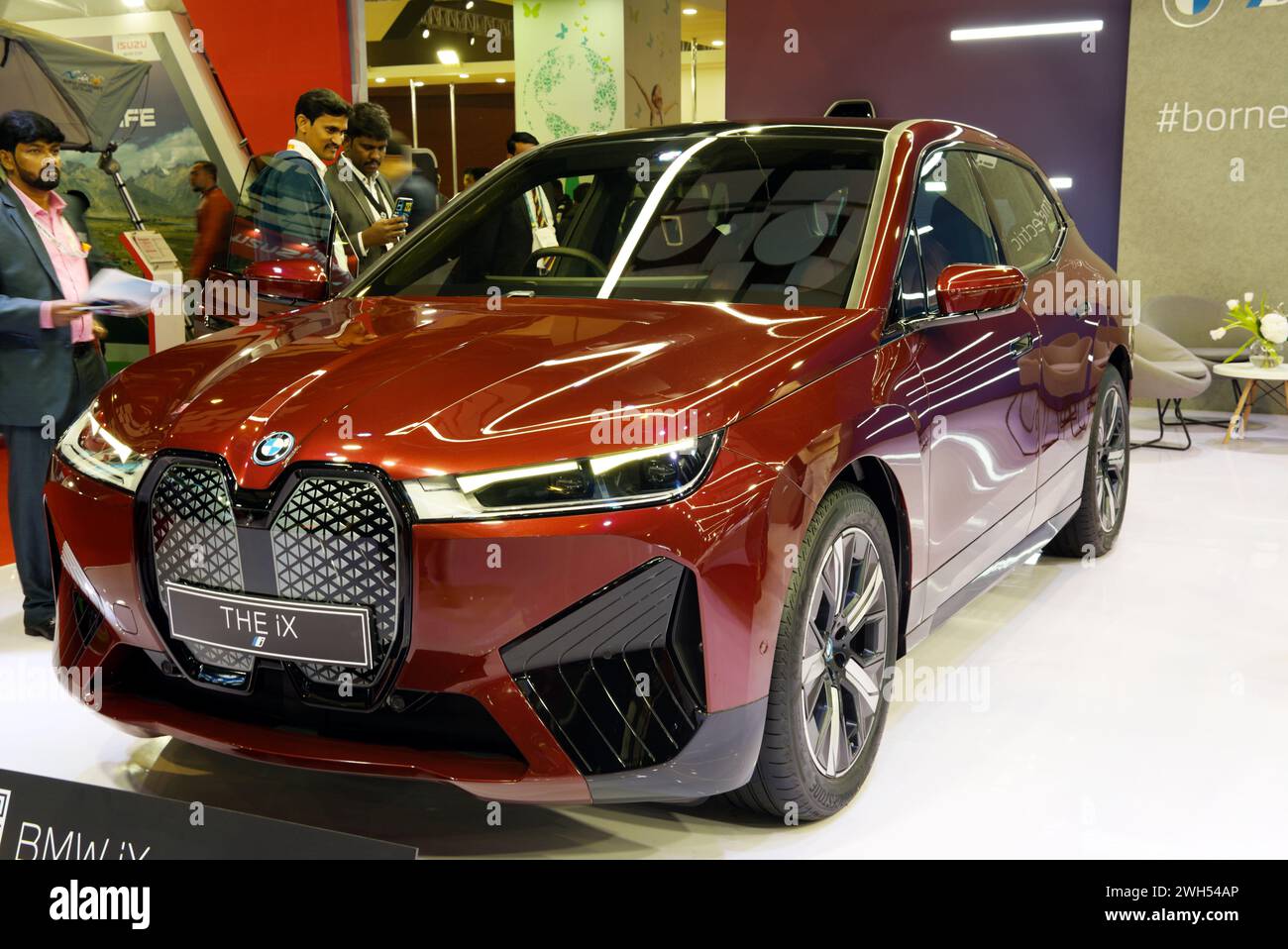 New Delhi - February 1, 2024: BMW iX car is on display at Bharat ...