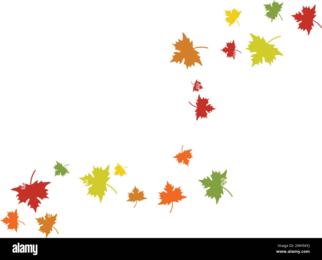 Red brown autumn oak Stock Vector Images - Alamy