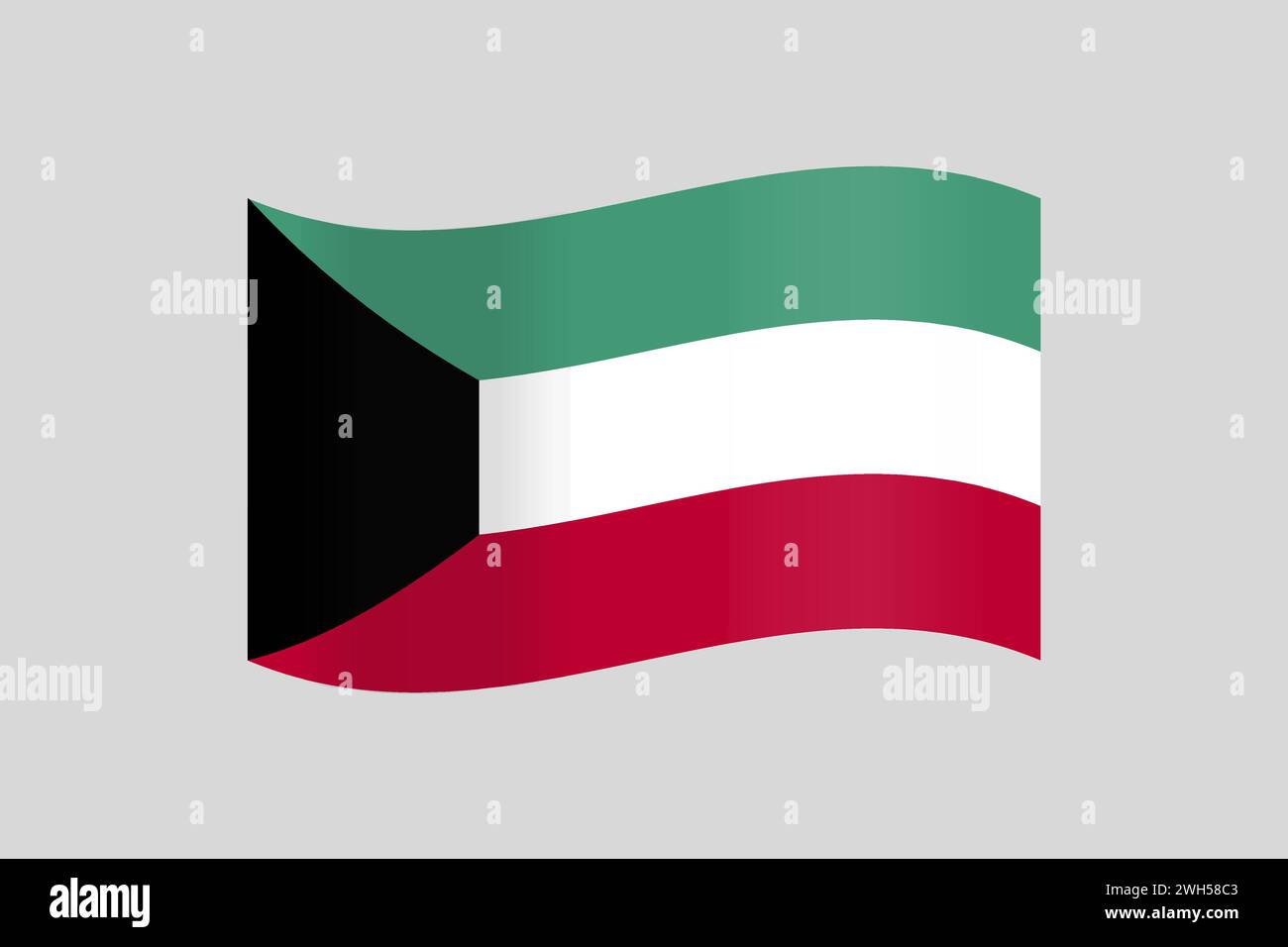 Vector Kuwaiti Flag Design Stock Vector Image & Art - Alamy