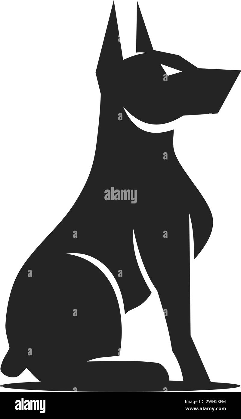 Doberman Logo template Isolated. Brand Identity. Icon Abstract Vector ...