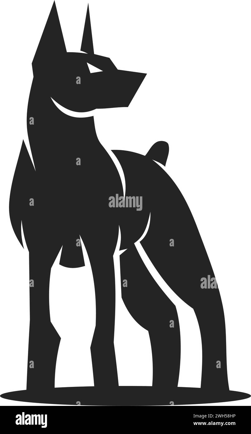 Doberman Logo template Isolated. Brand Identity. Icon Abstract Vector ...