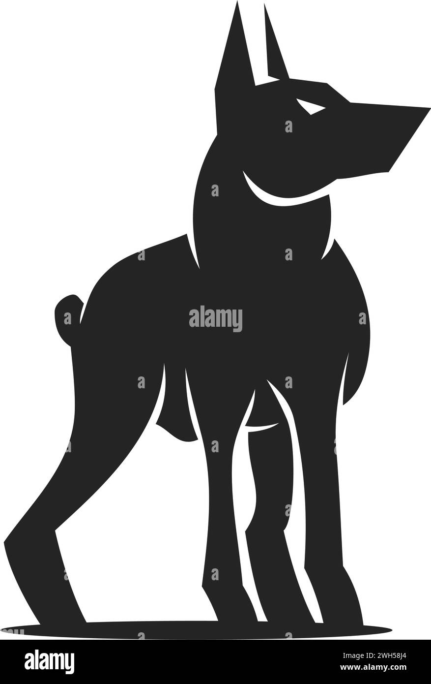 Doberman Logo template Isolated. Brand Identity. Icon Abstract Vector ...