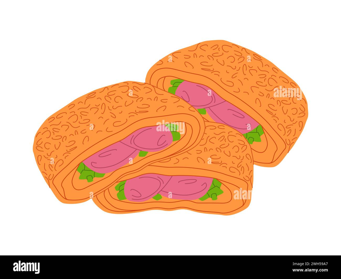 kao leng mian traditional food china made from cold noodle and stuffed ...
