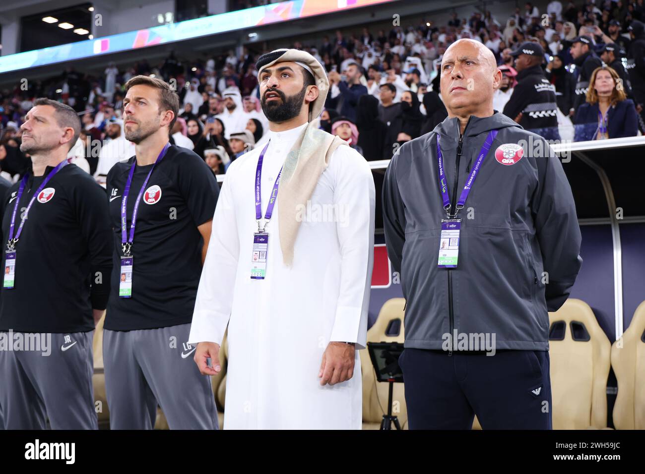Doha, Qatar. 7th Feb, 2024. Tintin Marquez head coach (QAT) Football ...