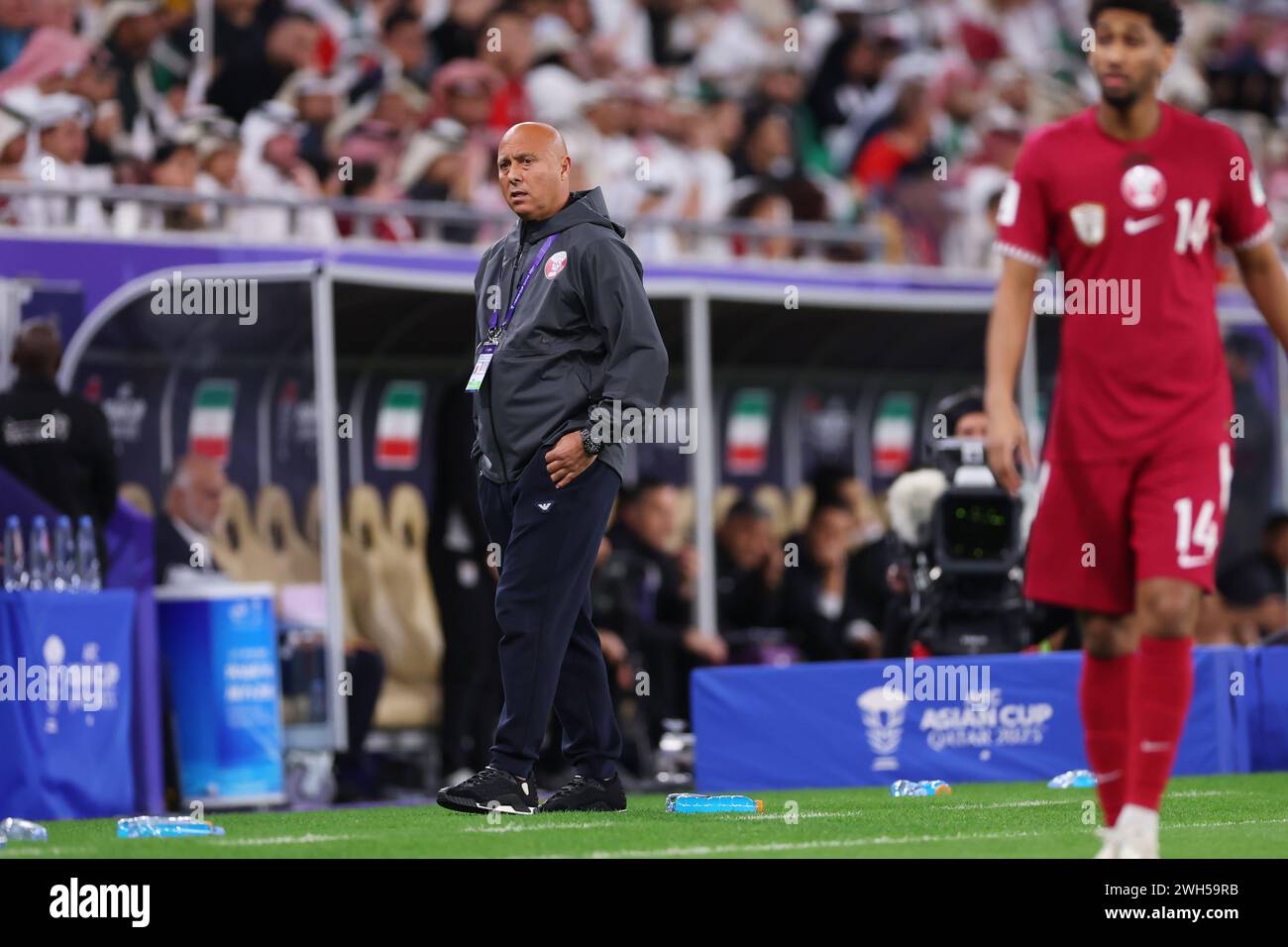 Doha, Qatar. 7th Feb, 2024. Tintin Marquez head coach (QAT) Football ...