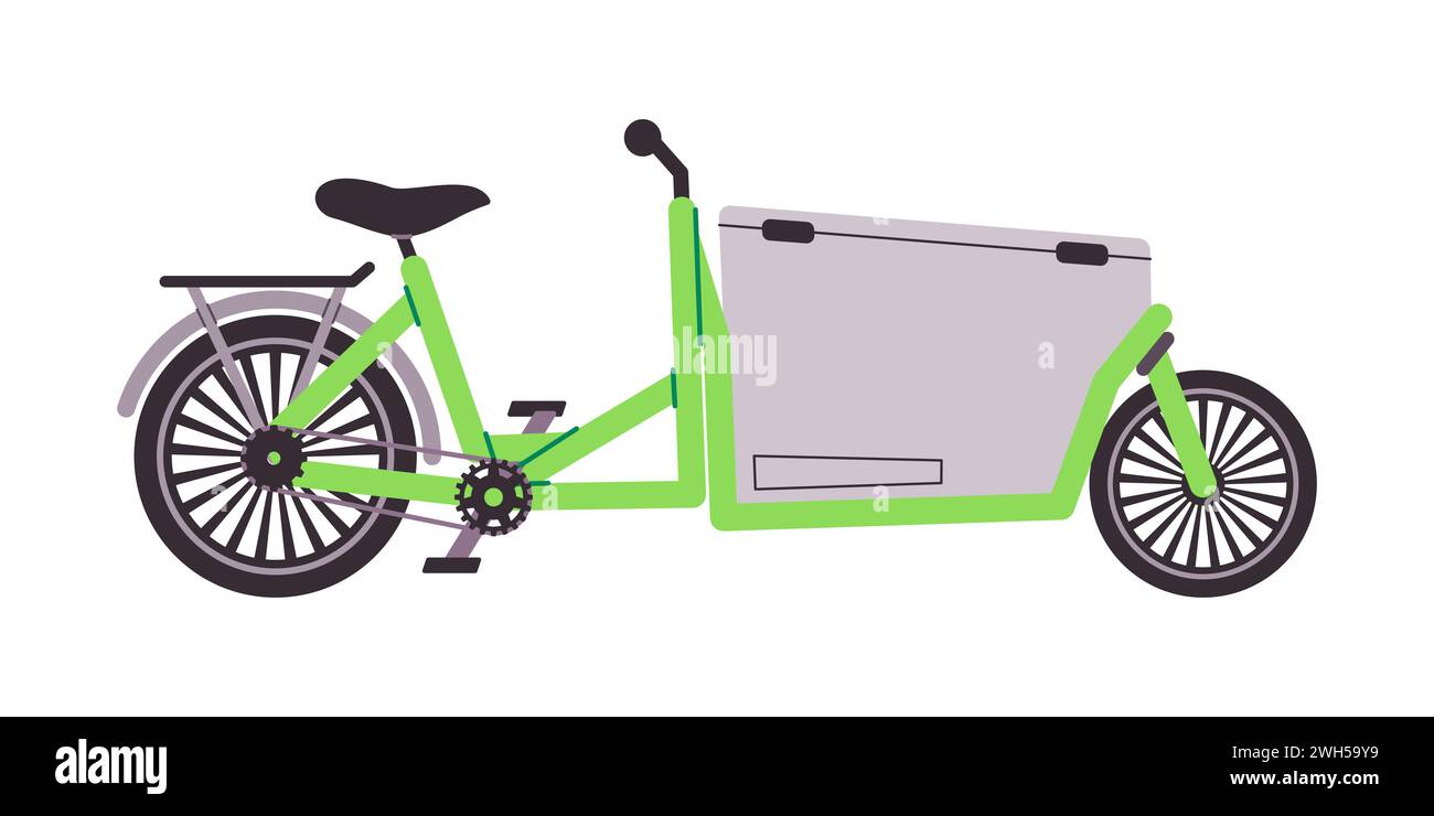 Cargo bike delivery transportation with front loader for carrier ...