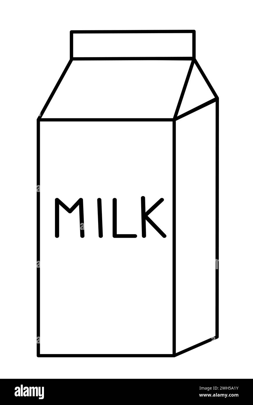 Milk Box isolated on a white background. Carton packaging. Dairy ...