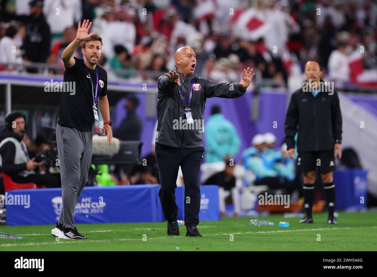Doha, Qatar. 7th Feb, 2024. Tintin Marquez head coach (QAT) Football ...