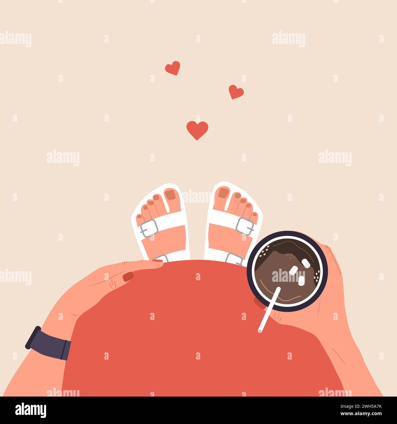 Pregnant woman drink milk Stock Vector Images - Alamy