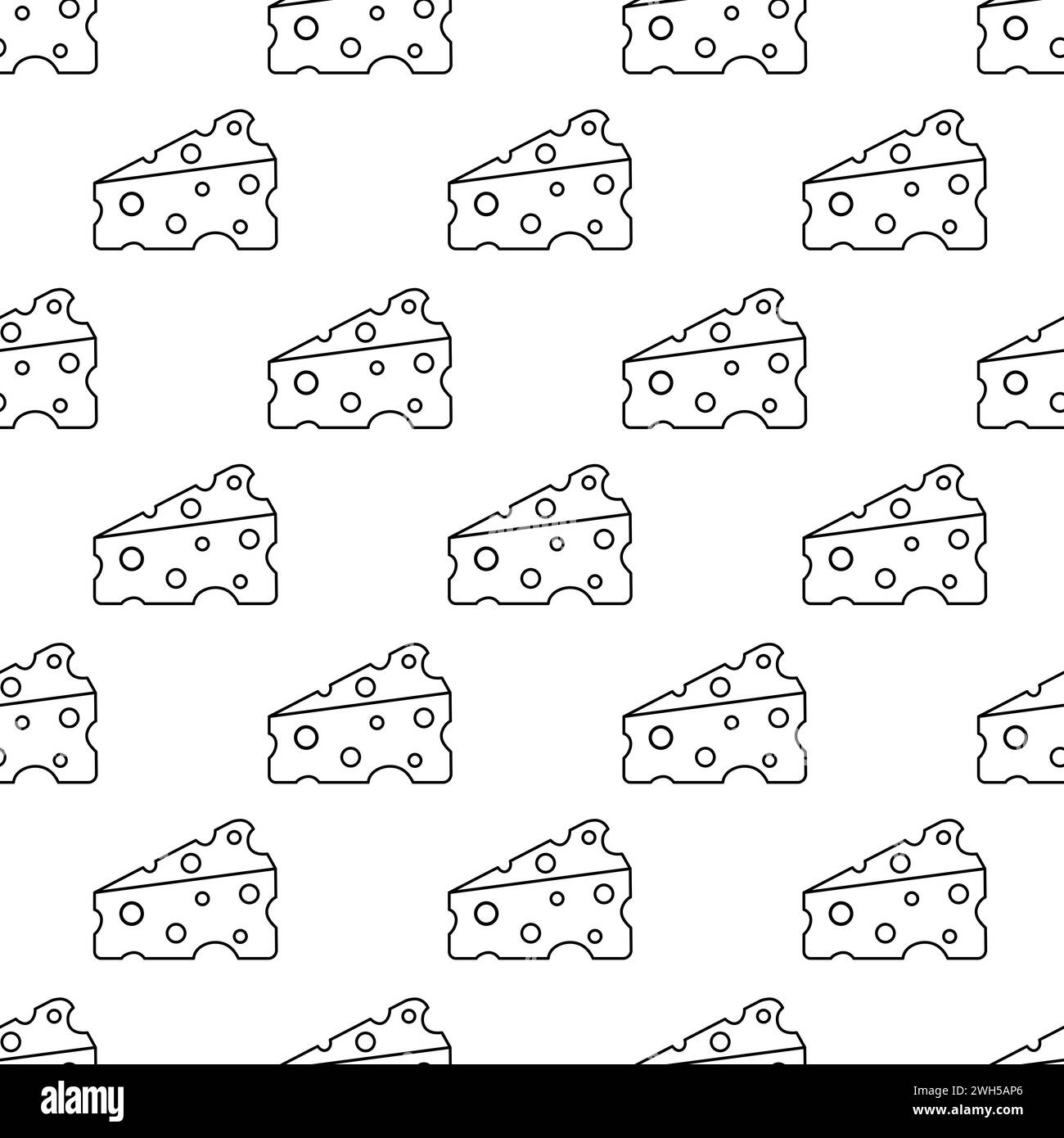 Seamless Pattern with Cheese. Food Background. Hand drawn doodle ...
