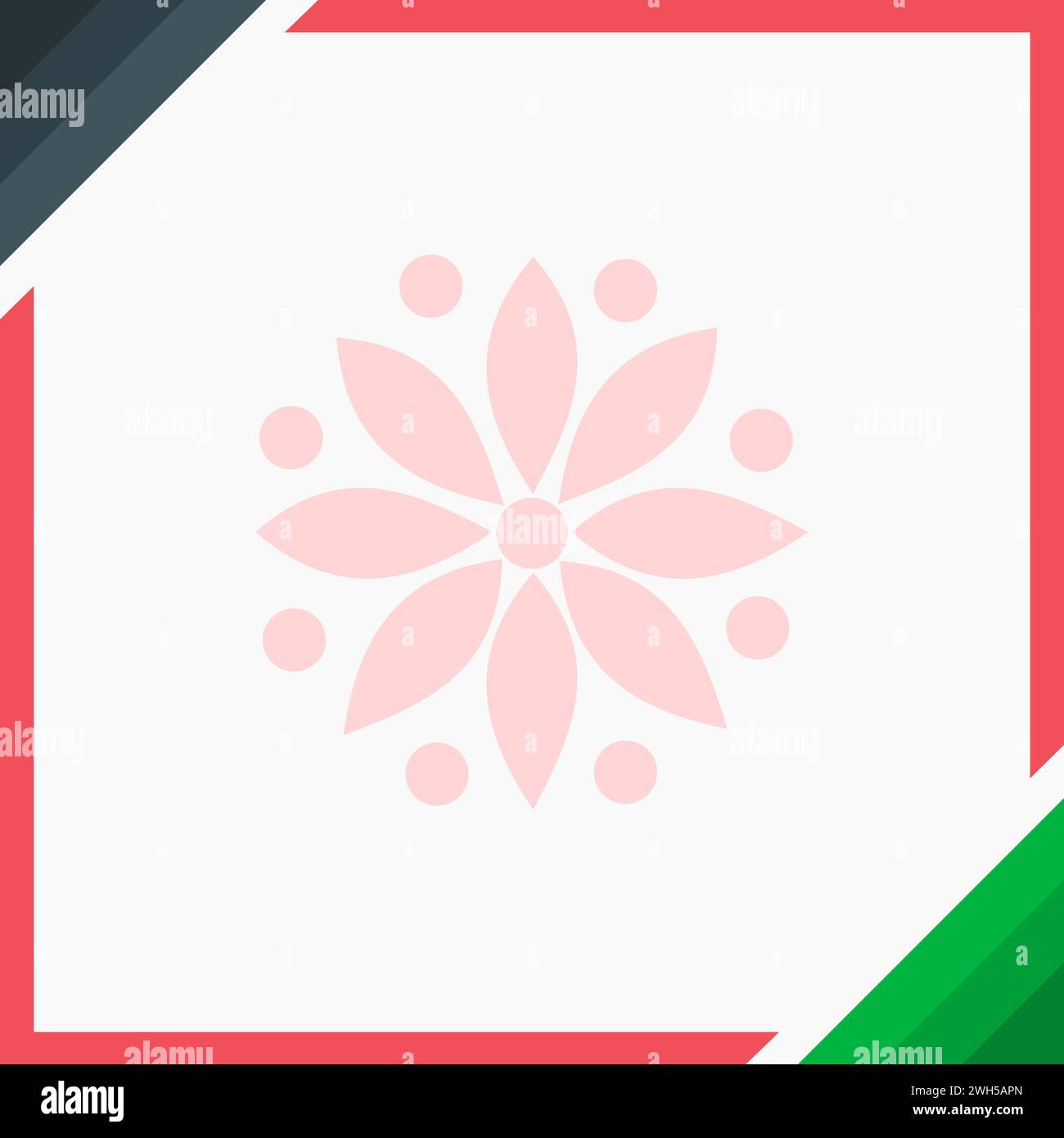 Palestine Flag Border Background with Copy Space Stock Vector Image ...