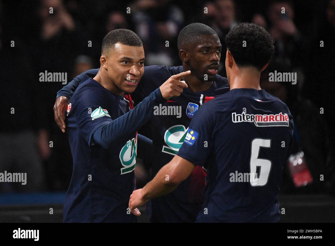 Paris, France. 07th Feb, 2024. Kylian Mbappe during the French Cup ...