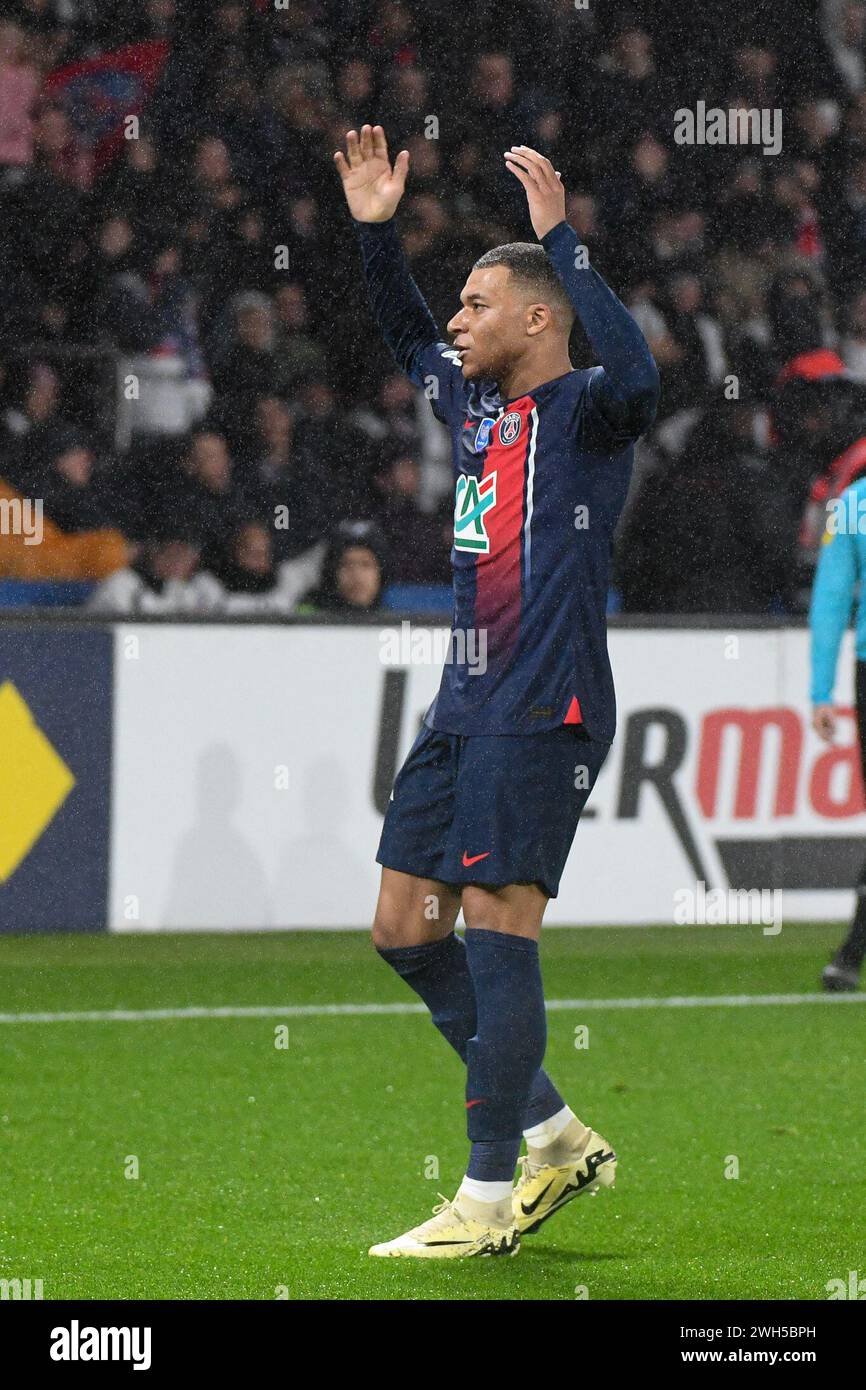 Paris, France. 07th Feb, 2024. Kylian Mbappe during the French Cup ...