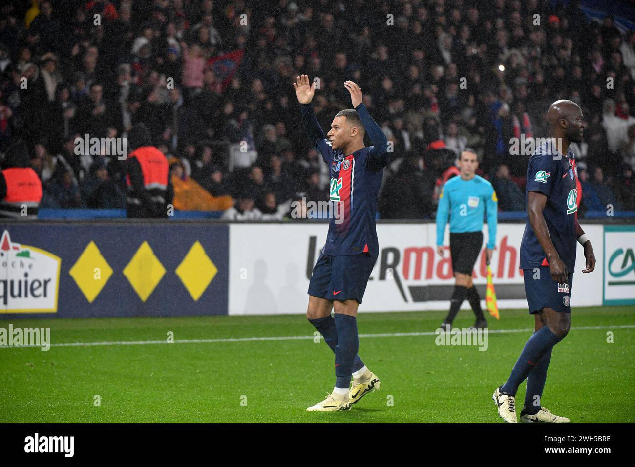 Paris, France. 07th Feb, 2024. Kylian Mbappe during the French Cup ...