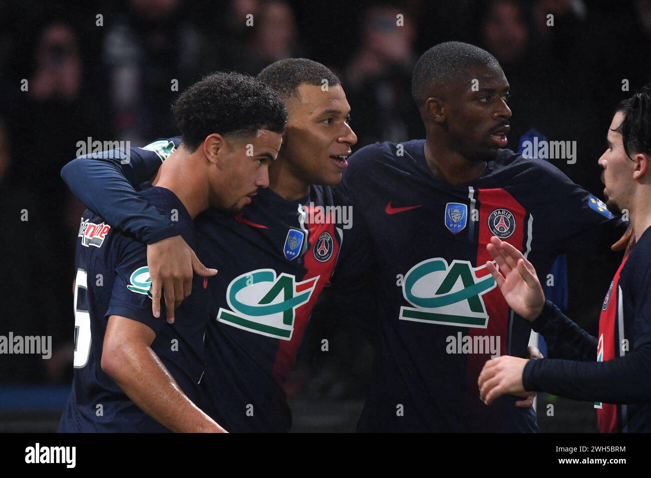 Paris, France. 07th Feb, 2024. Kylian Mbappe during the French Cup ...