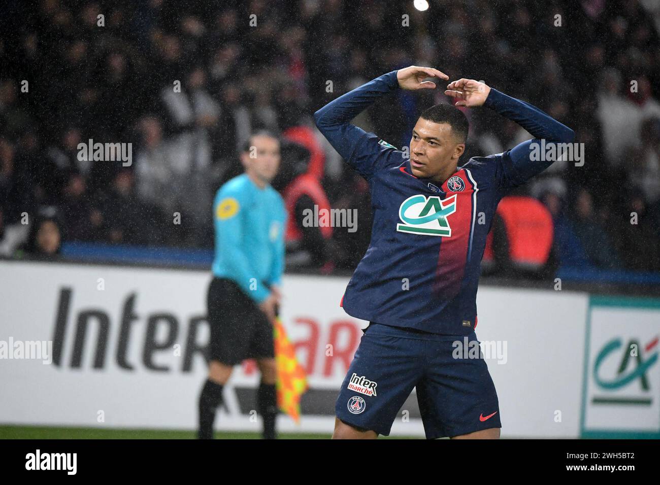 Paris, France. 07th Feb, 2024. Kylian Mbappe during the French Cup ...