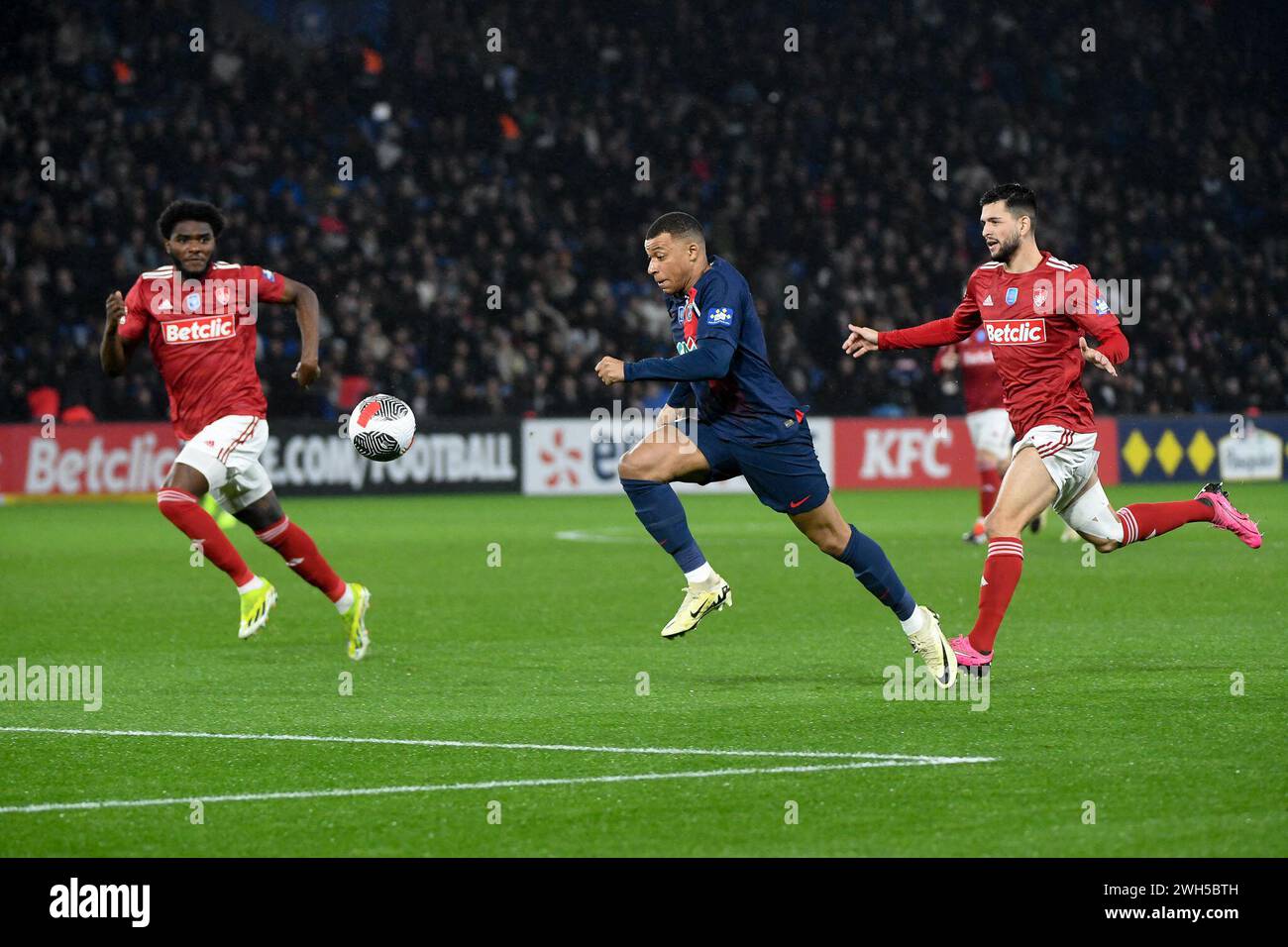 Paris, France. 07th Feb, 2024. Kylian Mbappe during the French Cup ...