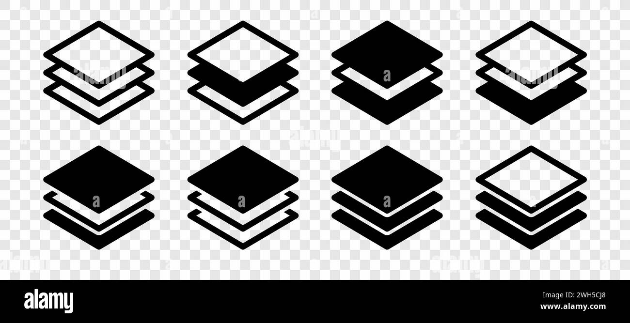 Layers stacked Stock Vector Images - Alamy