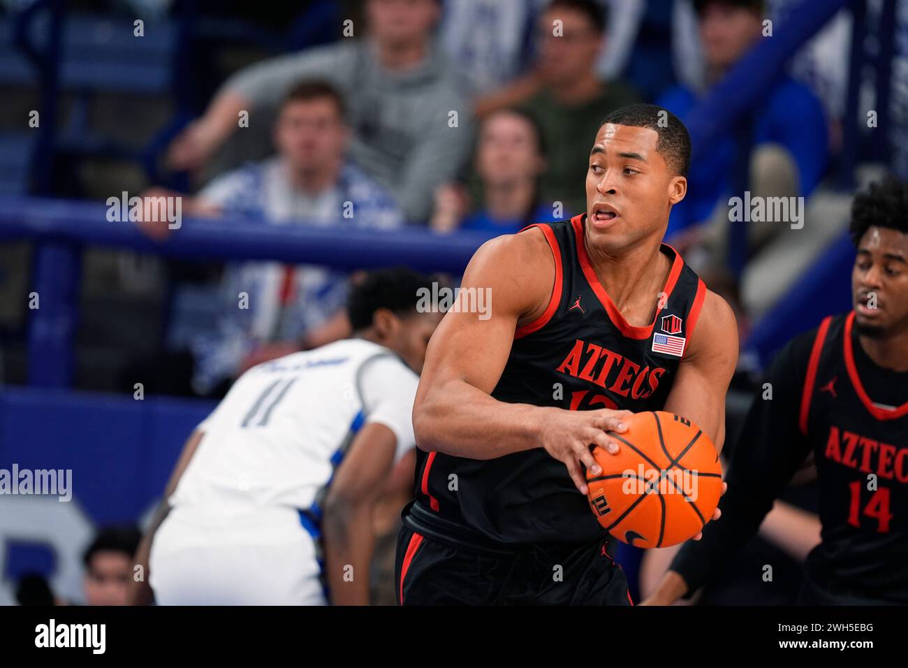 San Diego State forward Jaedon LeDee (13) in the first half of an NCAA ...