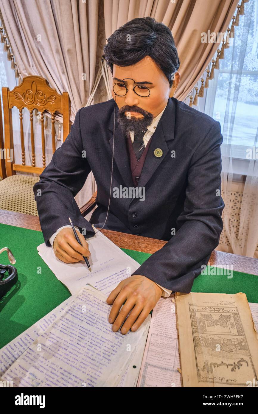 A recreation of the slain, executed expert on Kazakh grammer, alphabet ...