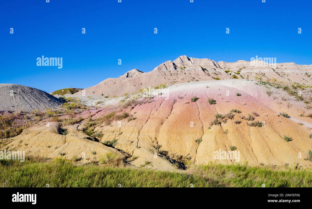 The Painted Desert at Badlands National Park in South Dakota, USA Stock ...
