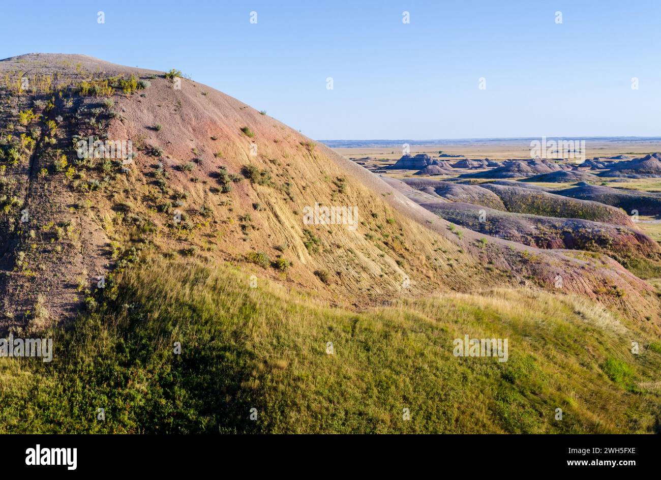 The Painted Desert at Badlands National Park in South Dakota, USA Stock ...