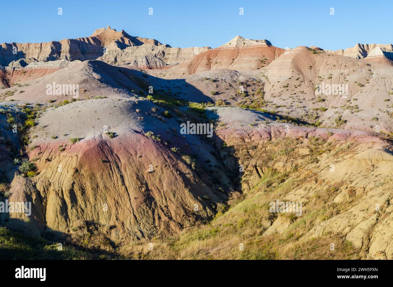 The Painted Desert at Badlands National Park in South Dakota, USA Stock ...