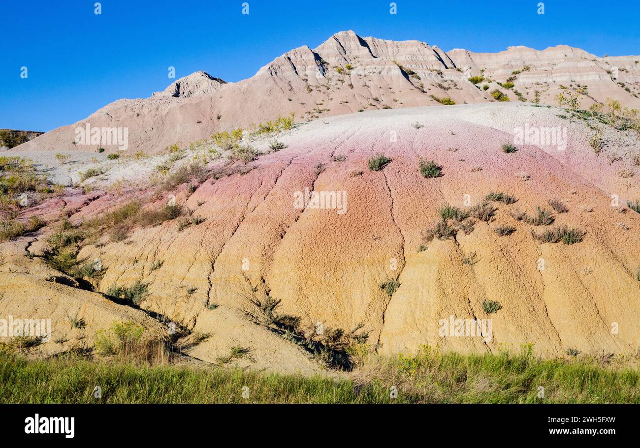 The Painted Desert at Badlands National Park in South Dakota, USA Stock ...