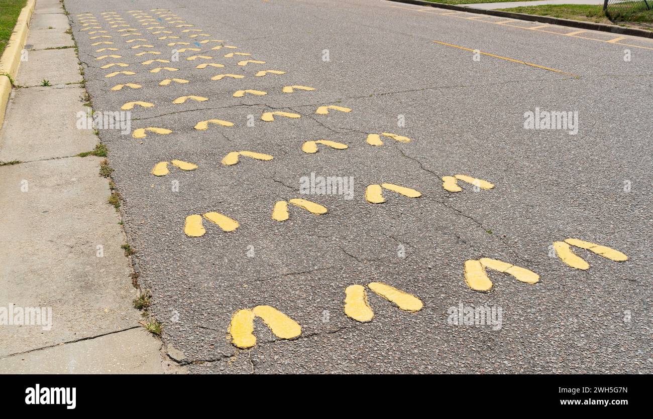 The Yellow Foot Prints at Marine Corps Recruit Depot, Parris Island ...