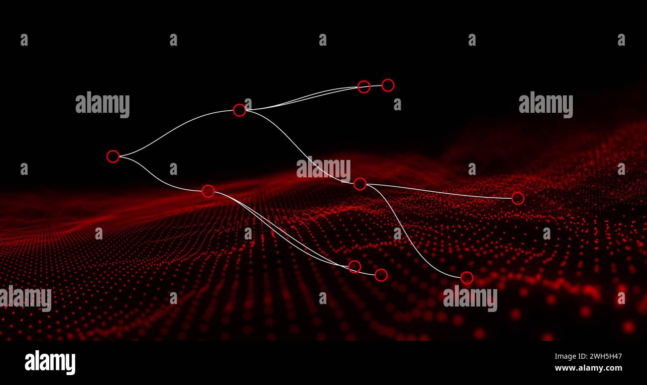 Digital animation network connections wave hi-res stock photography and ...