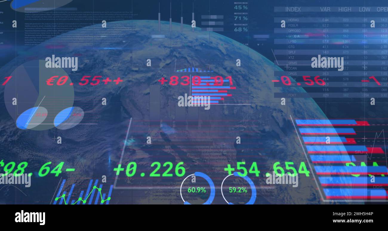 Animation digital globe blue data hi-res stock photography and images ...
