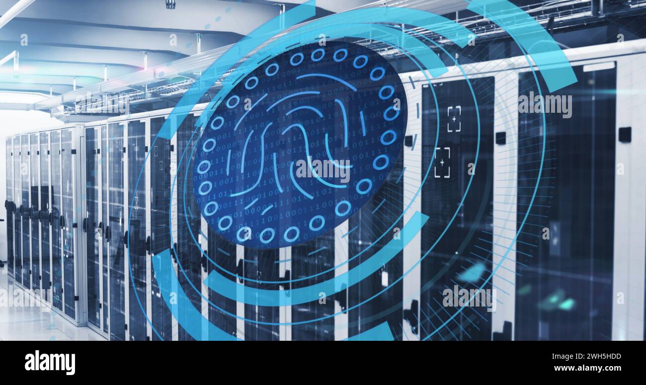 Animation processing circle over connections hi-res stock photography and images - Alamy