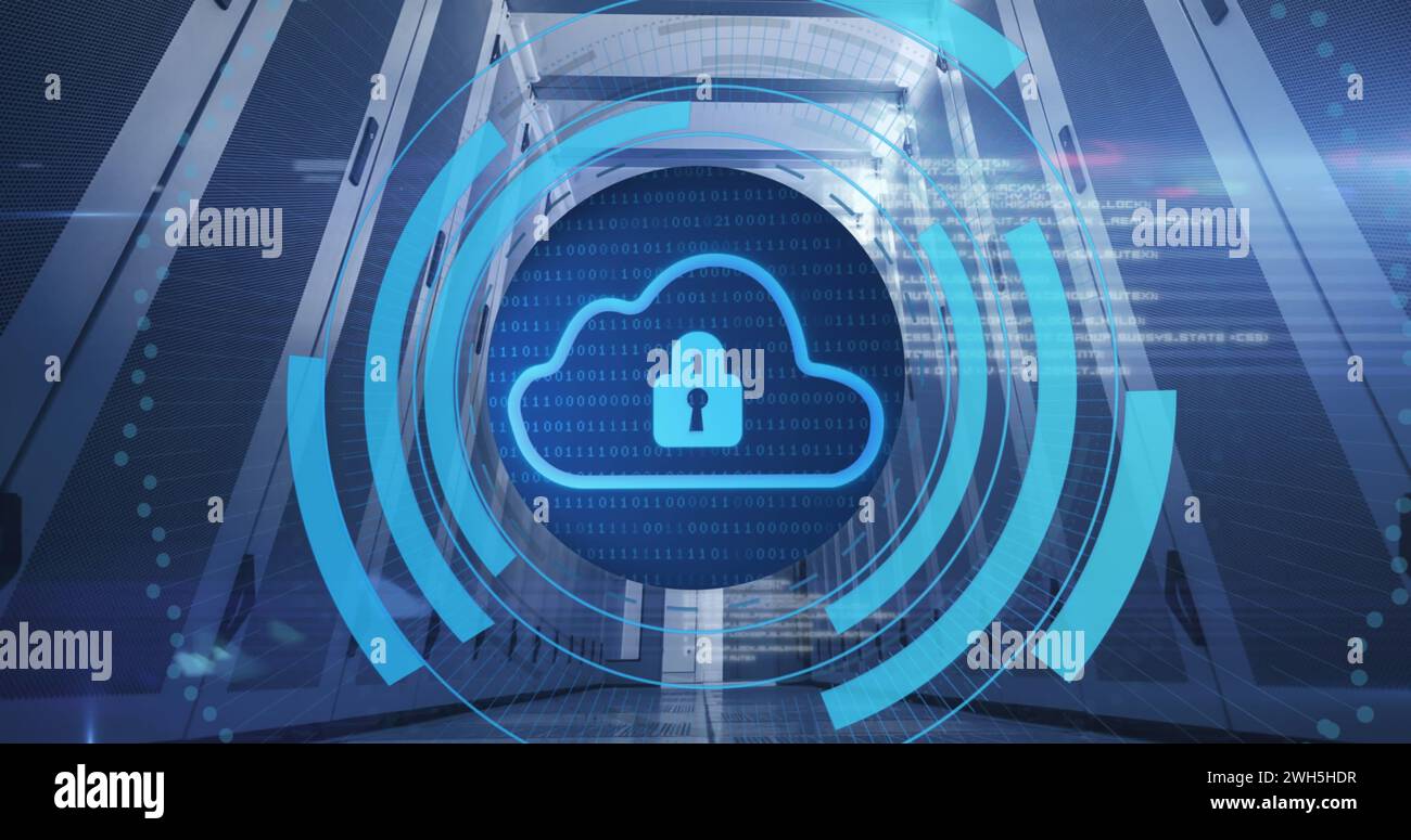 Animation digital cloud in circle hi-res stock photography and images - Alamy