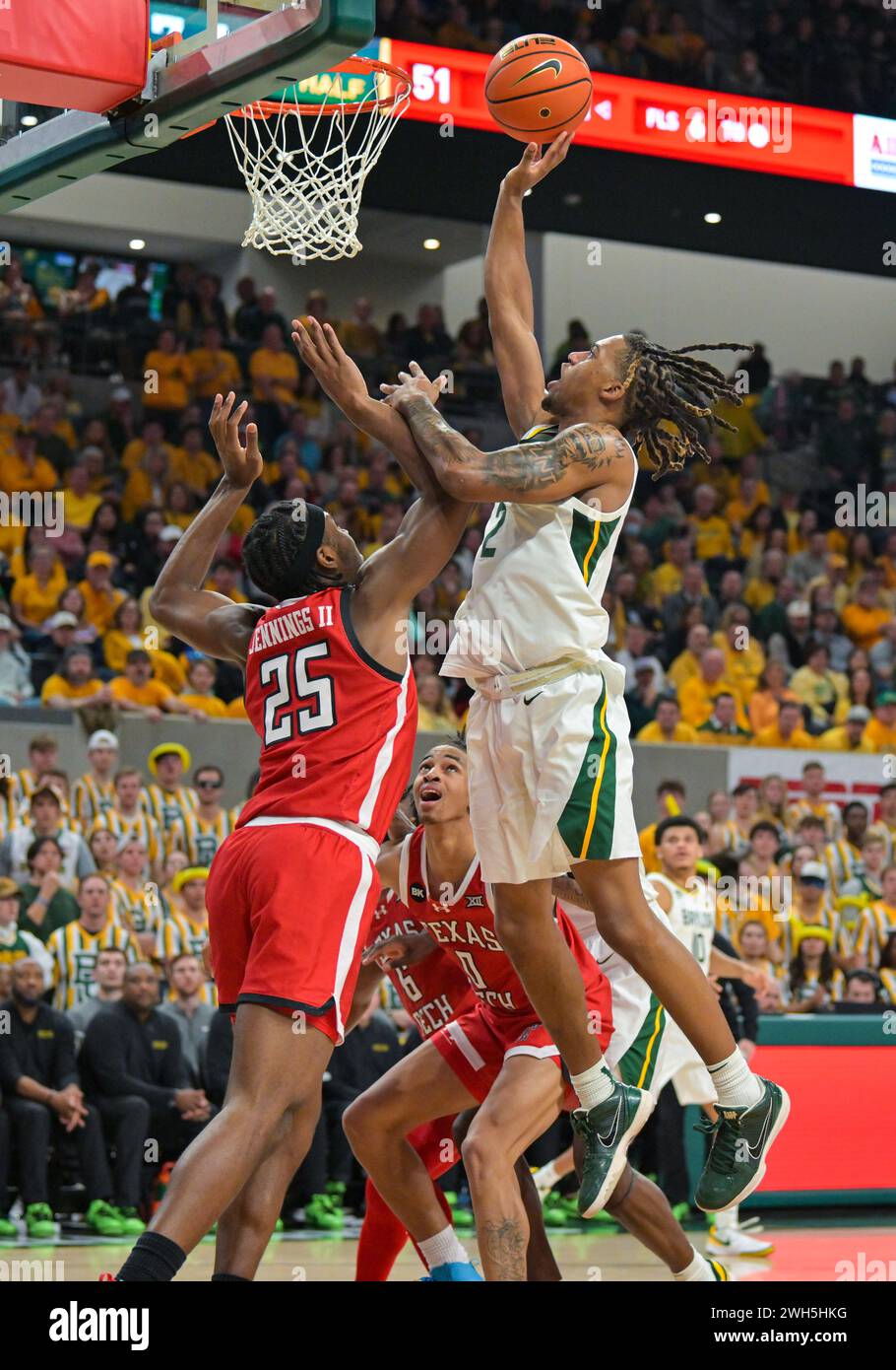 Waco, Texas, USA. 6th Feb, 2024. Baylor Bears guard Jayden Nunn (2 ...