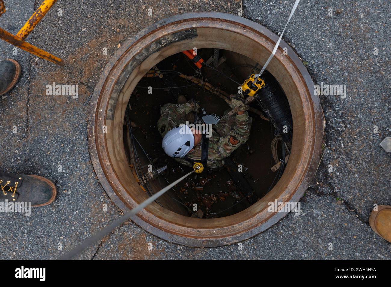 Turkey. 23rd Jan, 2024. Air Force Airman 1st Class Marcos Luna descends ...