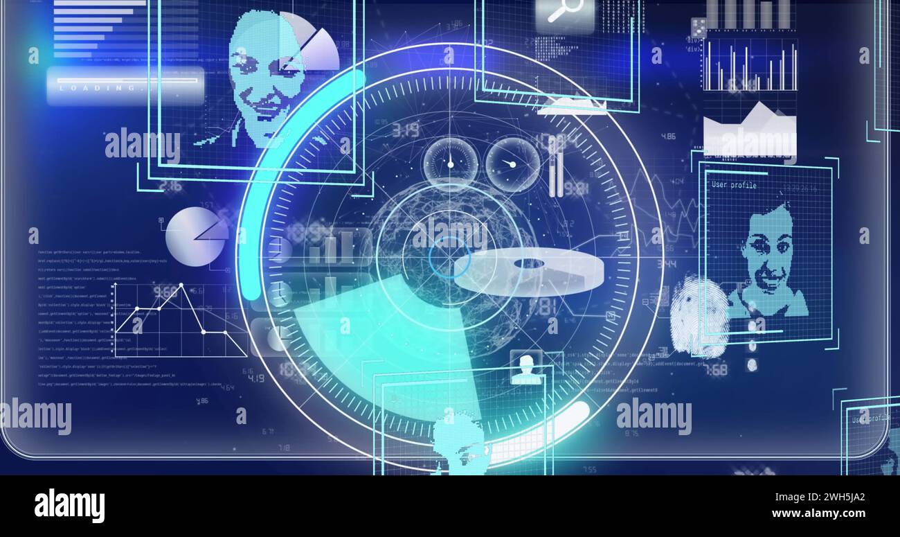 Animation digital data interface graphs hi-res stock photography and ...