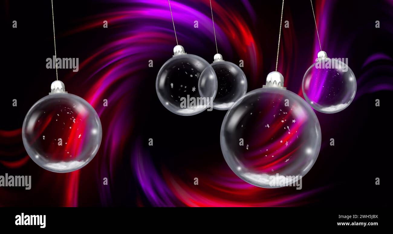 Animation snow falling glowing light hi-res stock photography and ...