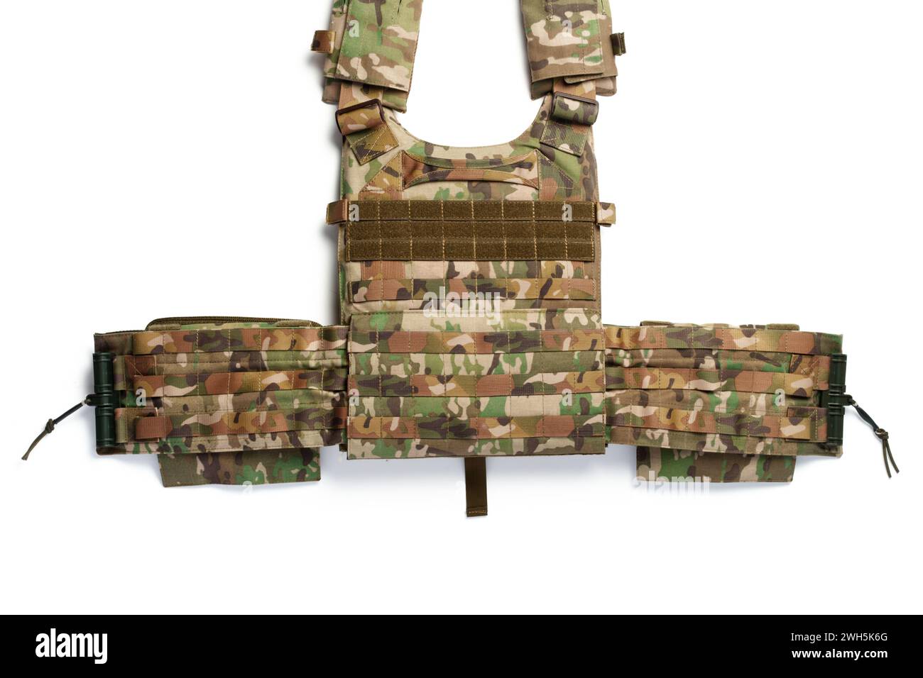 Close up of tactical bulletproof vest on white background Stock Photo ...