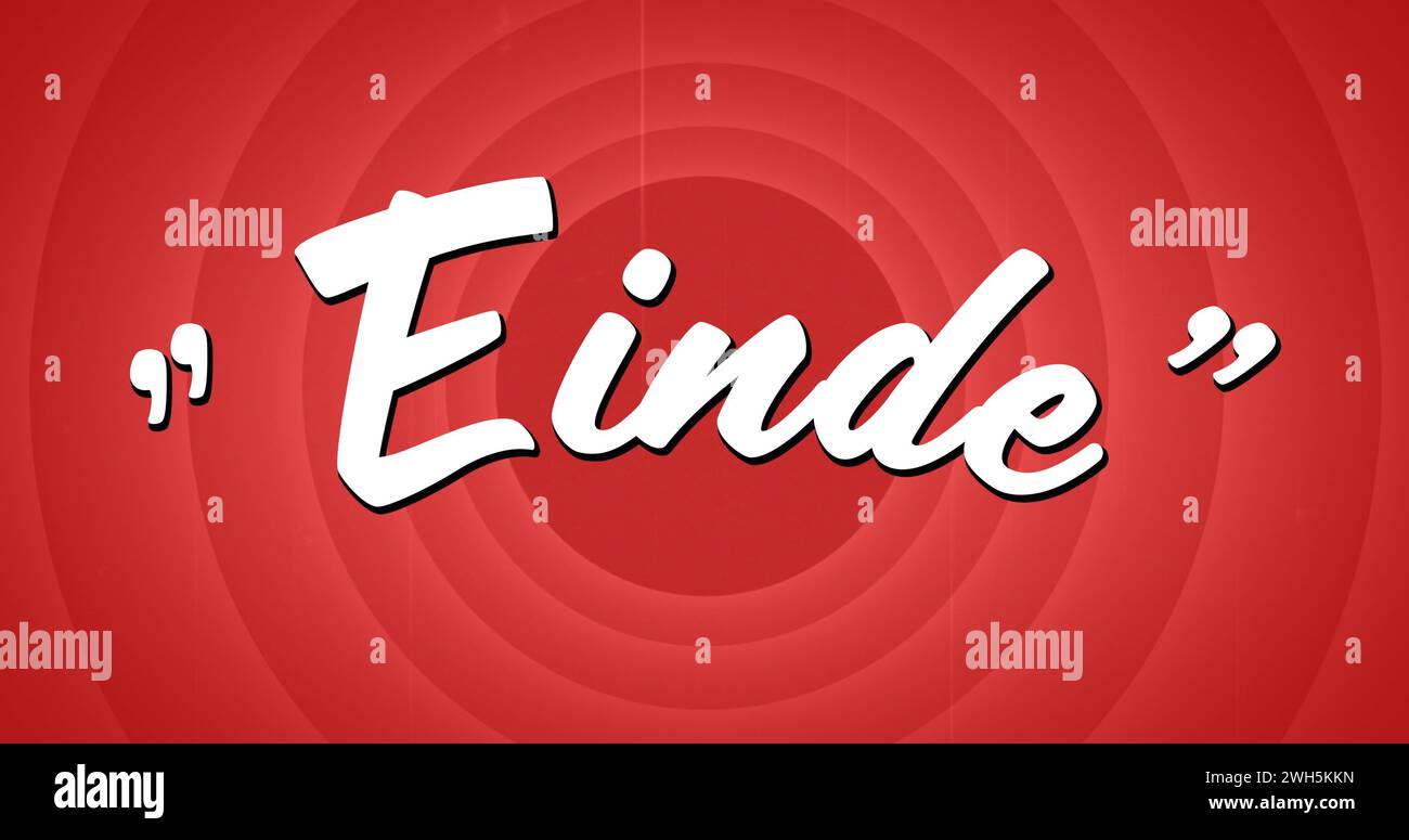 Digital image of a white Einde sign appearing against a red circle ...