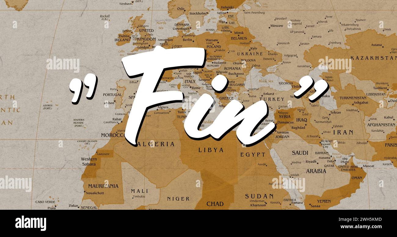 Digital image of a white Fin sign appearing in the screen with a ...