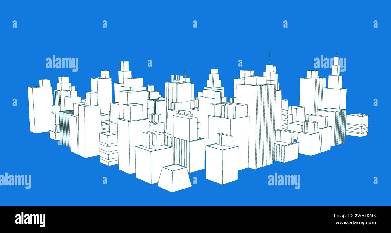 3d animation render skyscraper in hi-res stock photography and images ...