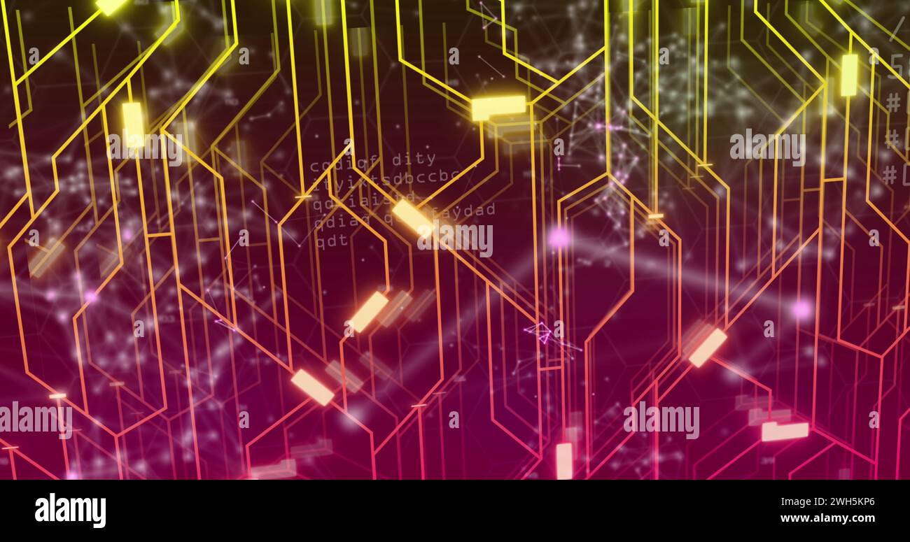 Image of qr code over network of connections Stock Photo - Alamy