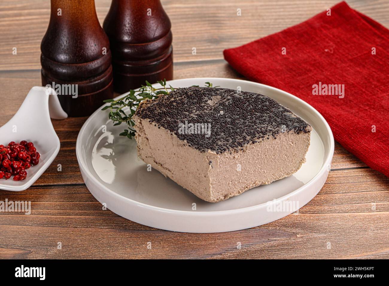 Delicous liver pate snack appetizer served thyme Stock Photo - Alamy