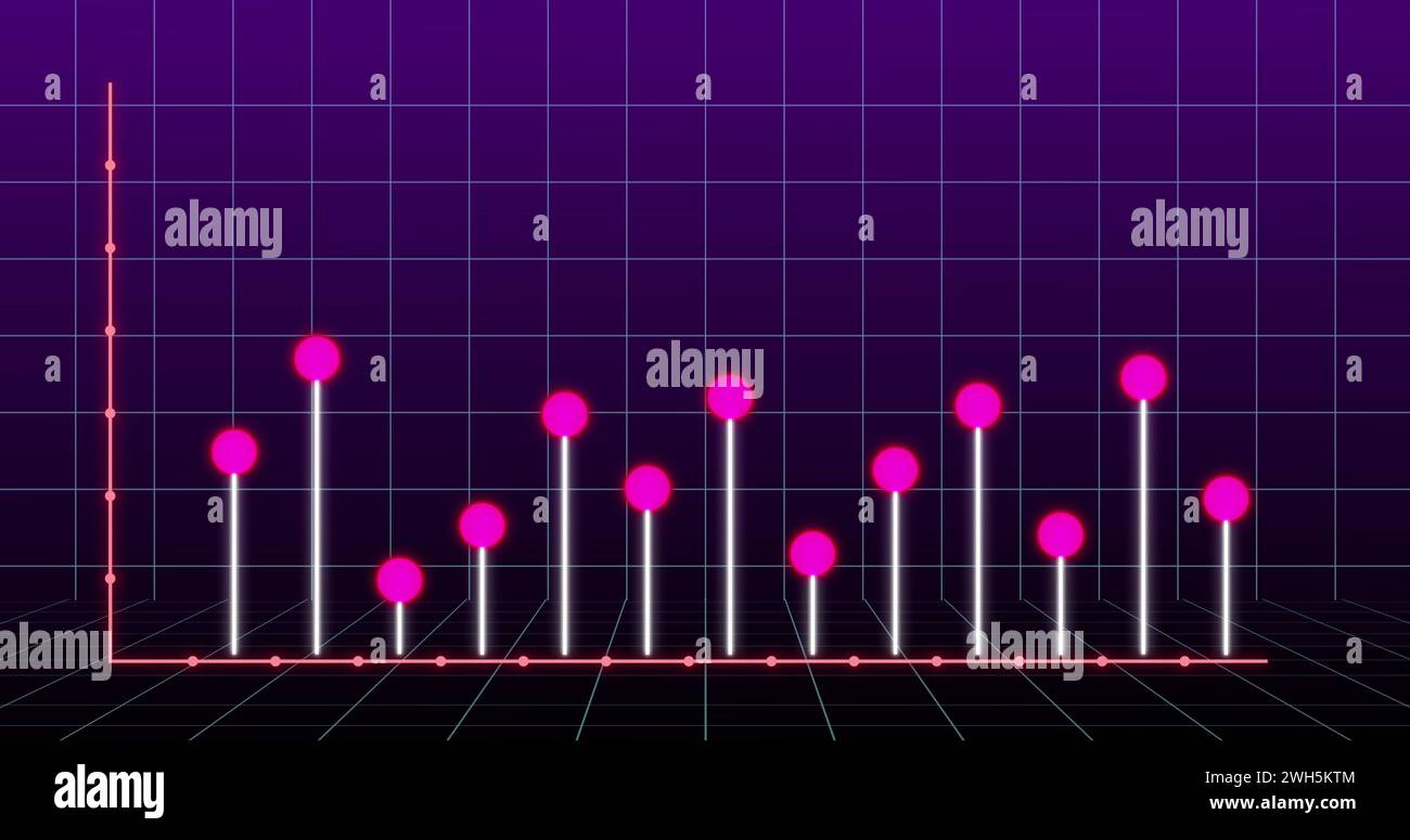 Image of graphs over violet background Stock Photo - Alamy