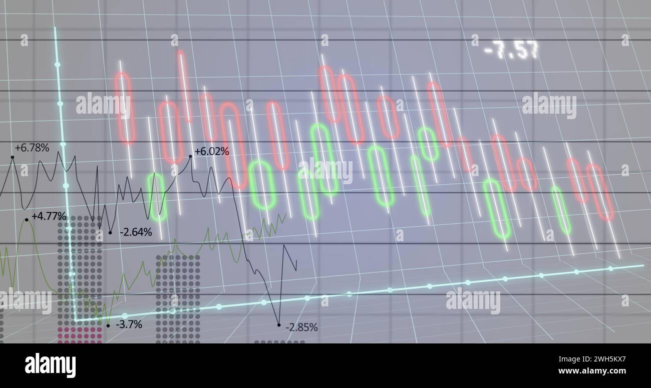 Image of graphs and numbers over grey background Stock Photo - Alamy