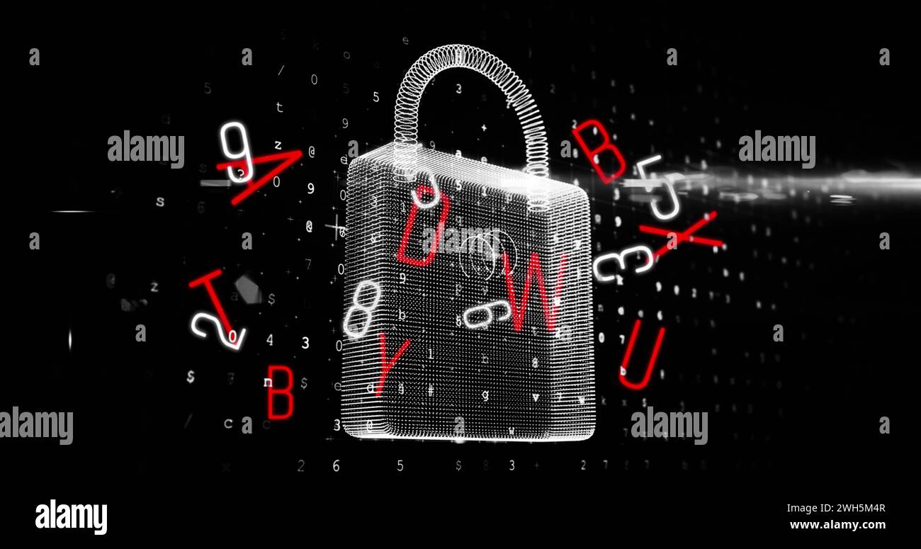 Image padlock connections numbers hi-res stock photography and images ...